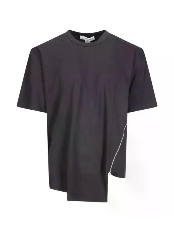 Comme Des Garçons Zip Detail T-shirt - Black