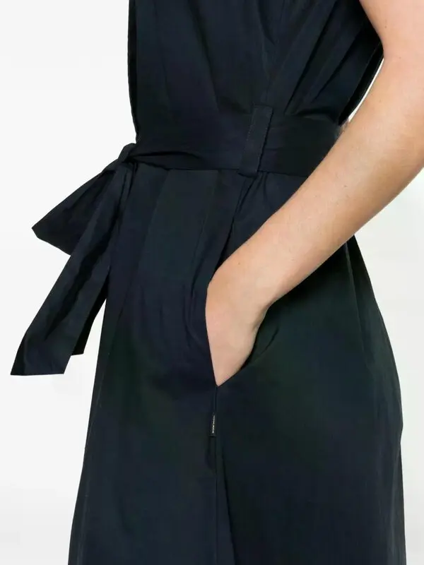 Woolrich Buttoned Belted Midi Shirt Dress - Blue