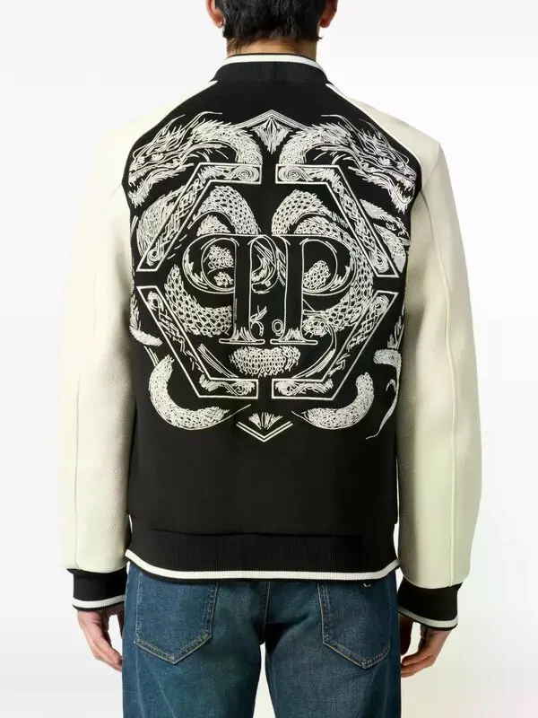 Philipp Plein Rear Dragon Detail Bomber Jacket
