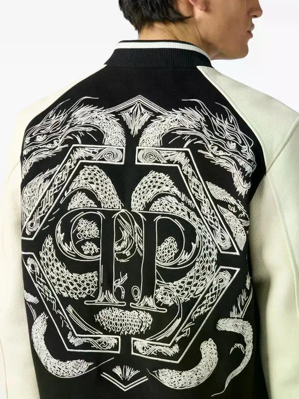 Philipp Plein Rear Dragon Detail Bomber Jacket
