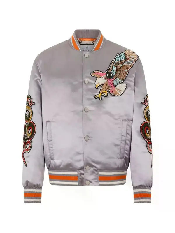 Philipp Plein Tattoo-patch Bomber Jacket - Grey