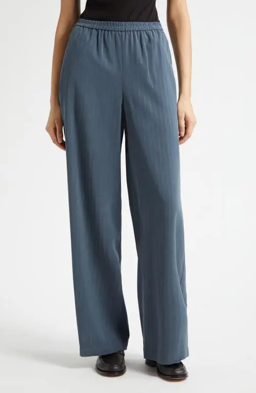 Emporio Armani Pinstripe Pants With Elastic Waist