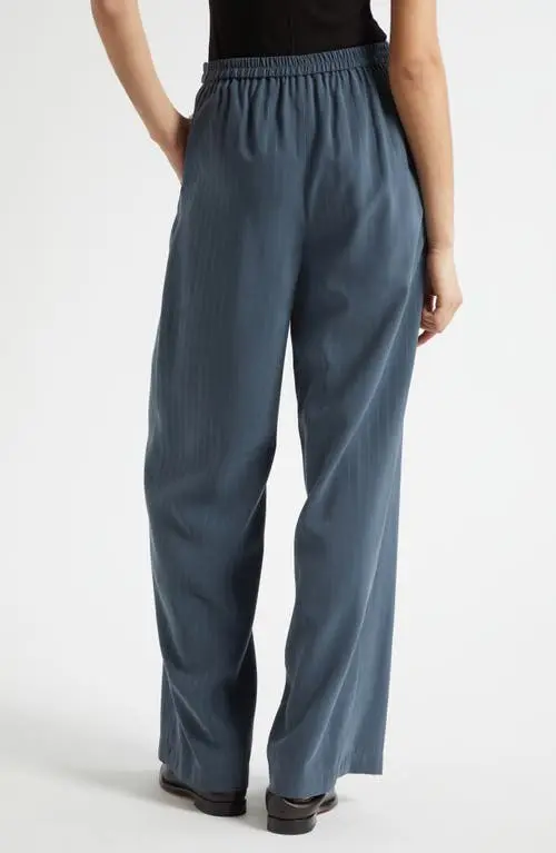 Emporio Armani Pinstripe Pants With Elastic Waist