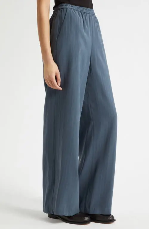 Emporio Armani Pinstripe Pants With Elastic Waist