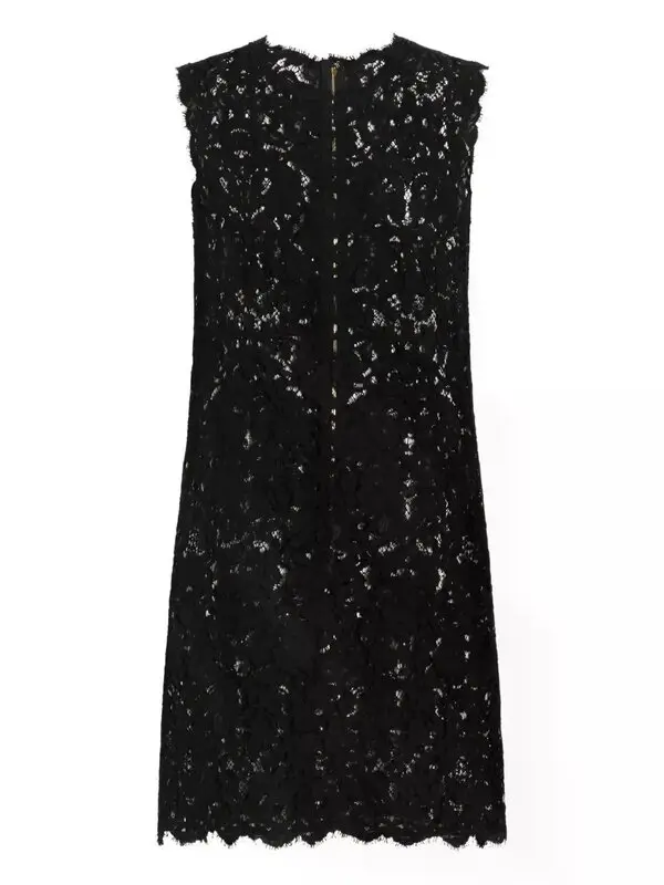 Dolce & Gabbana Lace Zip-fastening Mini Dress - Black