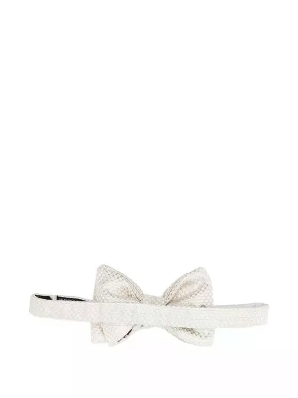TOM FORD Textured Bow Tie - Neutrals