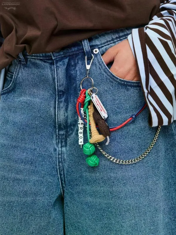 CHARLES JEFFREY Character Crochet Bag Charm - Green