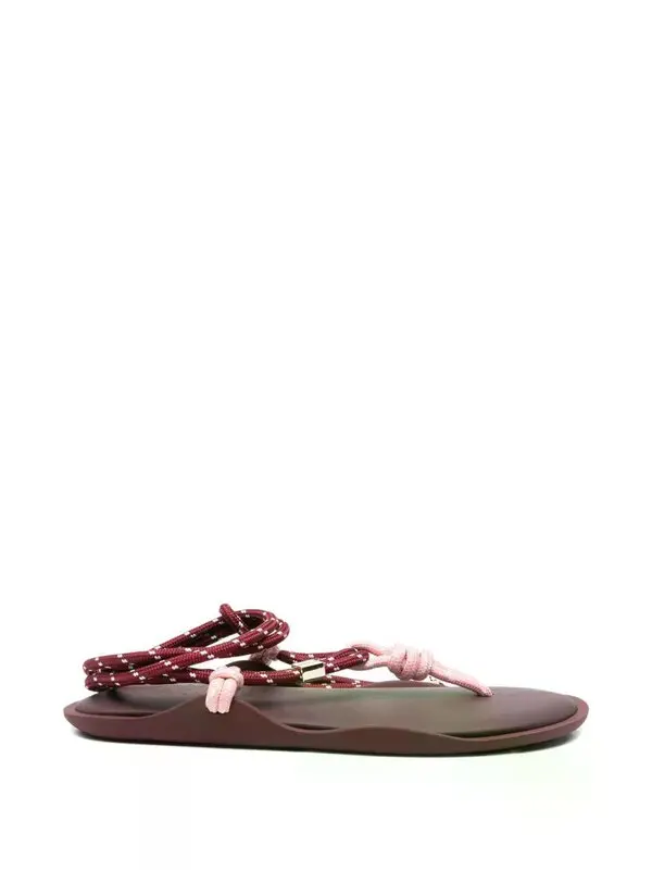 Flowze Fló Twin Rope-detail Sandals - Red
