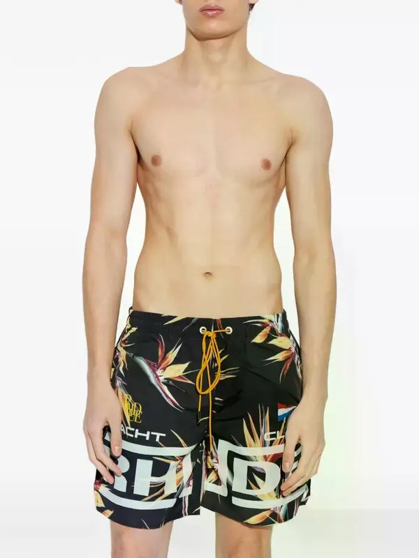 Rhude Floral Drawstring Swim Shorts