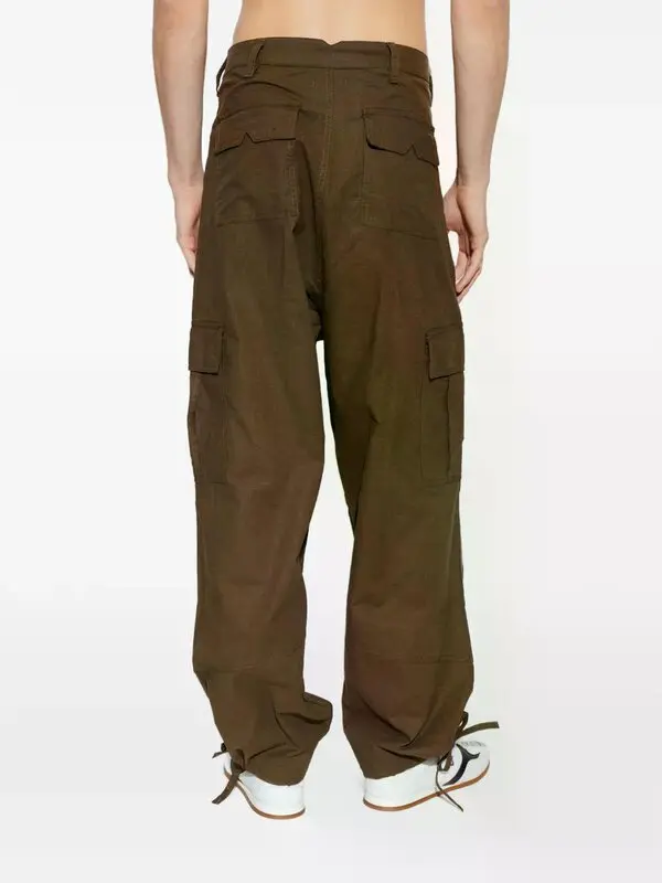 Rhude Drawstring Cargo Trousers - Green