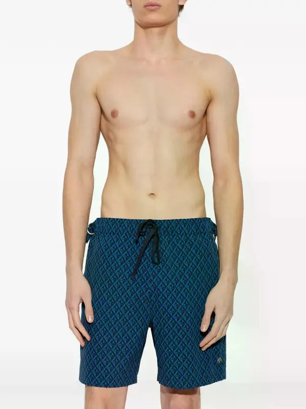 Moose Knuckles Patterned Swim Shorts - Blue