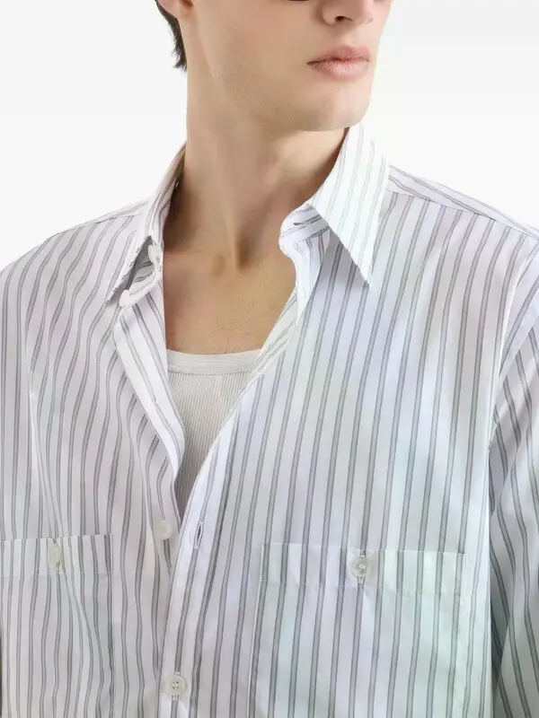 Dolce & Gabbana Martini Striped-pattern Pocket Shirt
