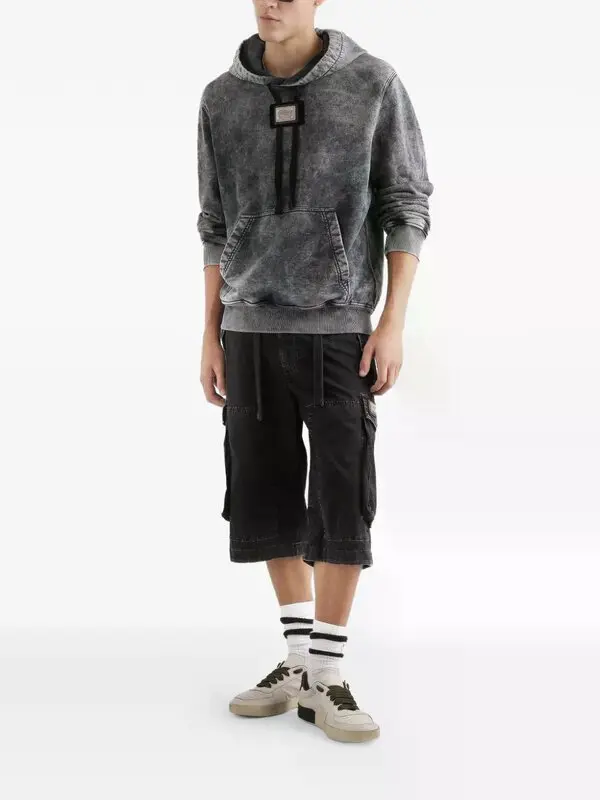 Dolce & Gabbana Logo-patch Hoodie - Grey