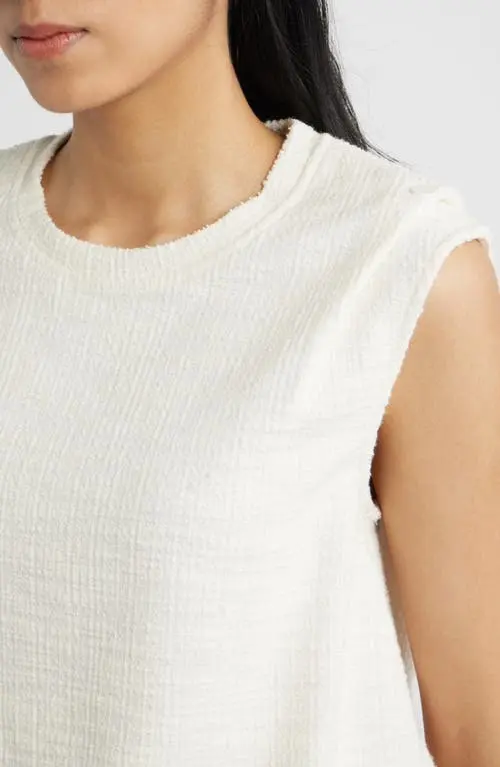 Wit & Wisdom Pleated Shoulder Bubble Hem Sleeveless Top