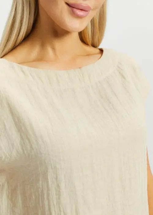 Betabrand Drift Boat Neck Linenette Tee