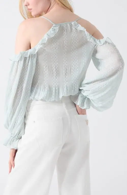 Guess Emilia Clip Dot Cold Shoulder Top