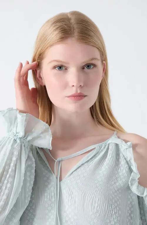 Guess Emilia Clip Dot Cold Shoulder Top