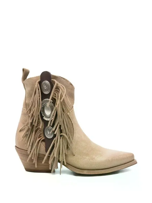 METISSE Fringed Ankle Boots