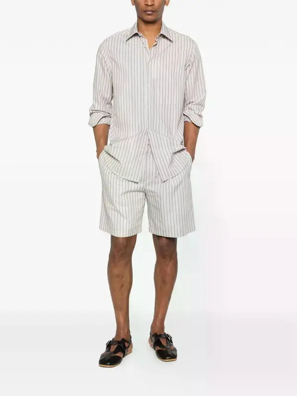 GREYED Striped Chest-pocket Shirt