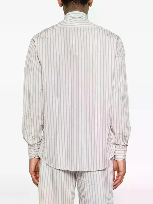 GREYED Striped Chest-pocket Shirt