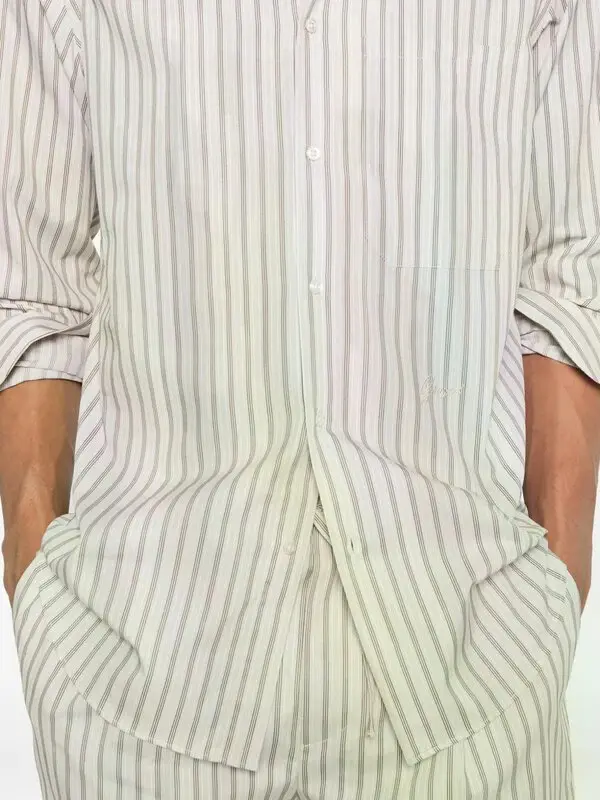 GREYED Striped Chest-pocket Shirt