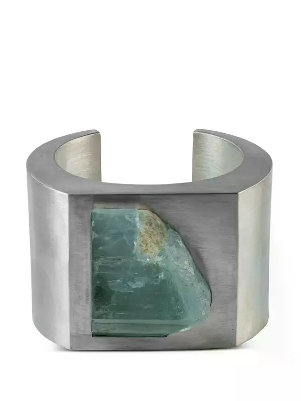 PARTS OF FOUR Crescent Plane Aquamarine Bracelet - Silver