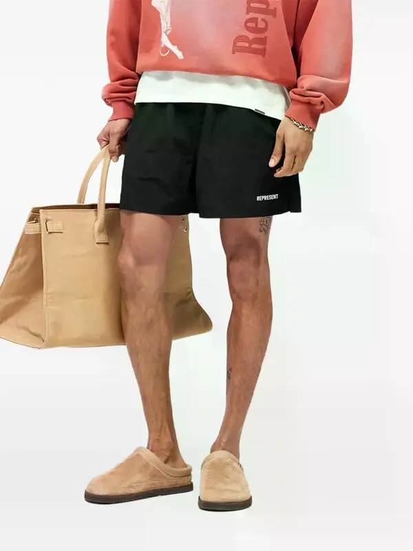REPRESENT Drawstring-fastening Swim Shorts - Black