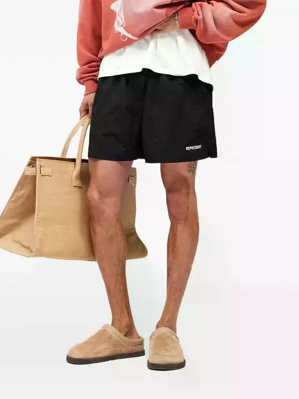 REPRESENT Drawstring-fastening Swim Shorts - Black