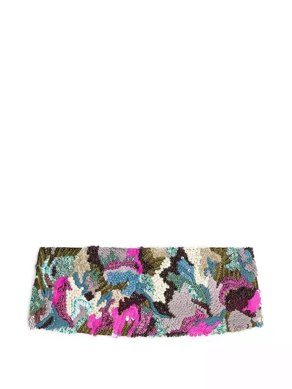 Dries Van Noten Embroidered Belt - Pink