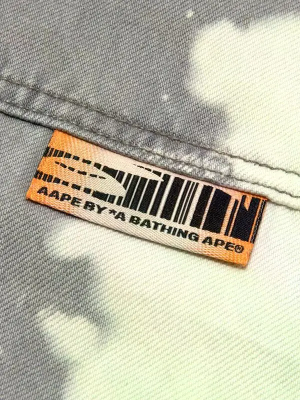 AAPE BY *A BATHING APE Hooded Splatter-patterned Shirt Jacket