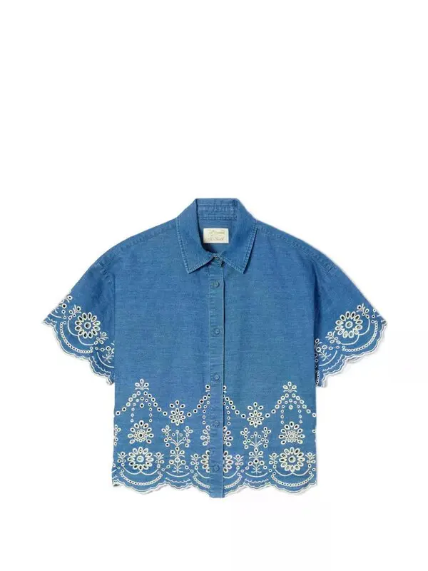 MC2 SAINT BARTH Embroidered Shirt - Blue