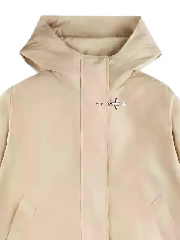 FAY Hooded Parka Coat - Neutrals