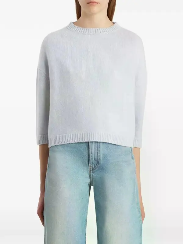 Khaite Sabina Cashmere Pullover Sweater - Blue
