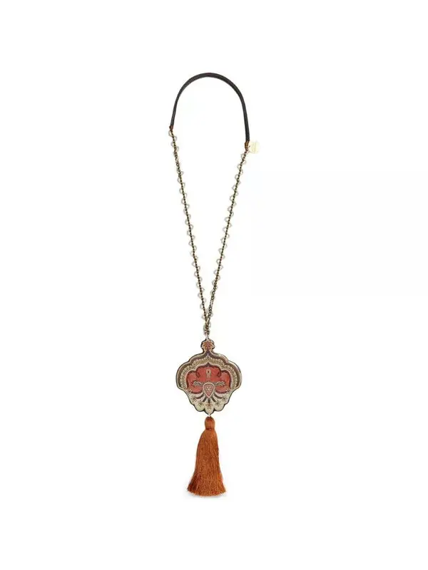 Malìparmi Paisley Tassel Necklace - Gold