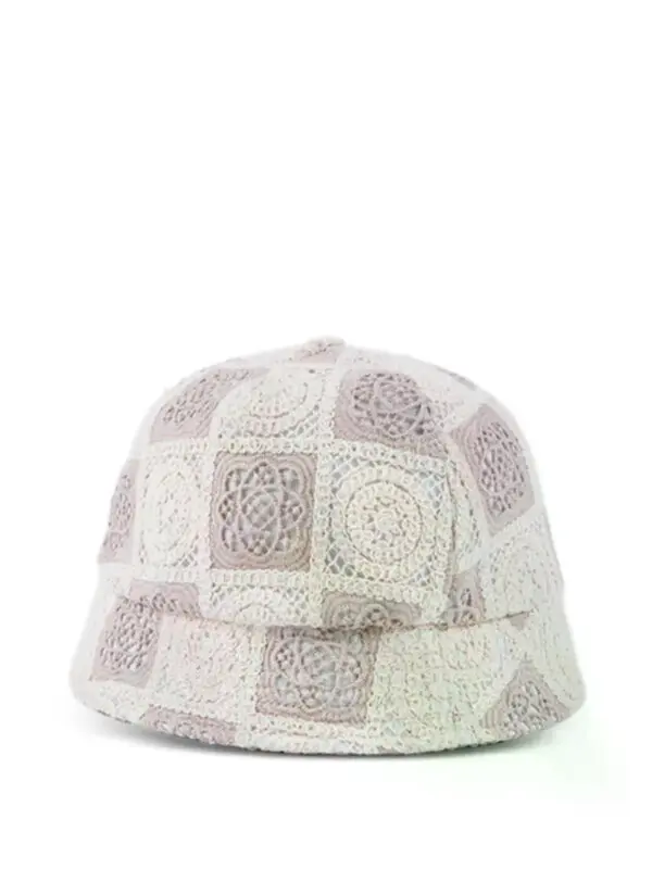 MAISON HIDEOUT Floral Crochet Hat - White