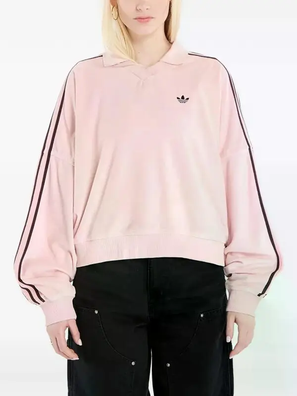 Adidas Stripe-detail V-neck Sweater