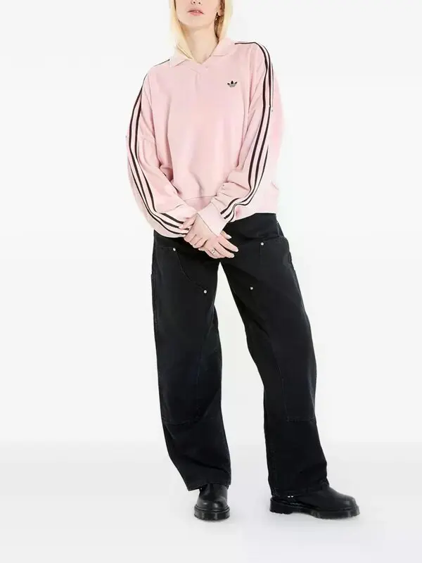 Adidas Stripe-detail V-neck Sweater