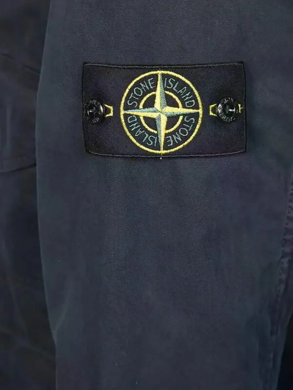 Stone Island Logo-patch Shirt Jacket - Blue