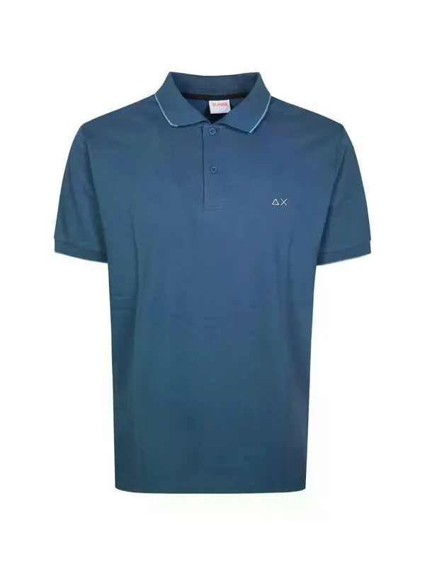 SUN 68 Contrasting-trims Polo Shirt - Blue