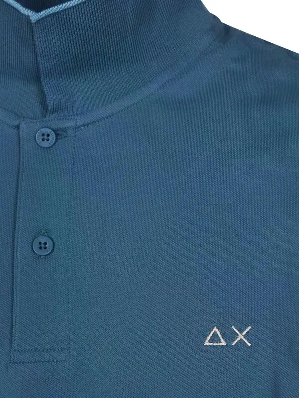 SUN 68 Contrasting-trims Polo Shirt - Blue