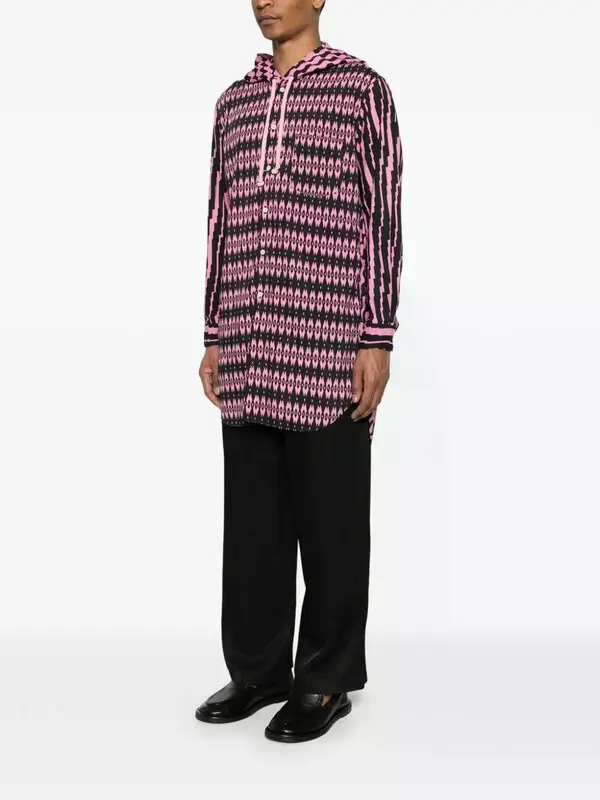 Comme Des Garçons Printed Hooded Shirt