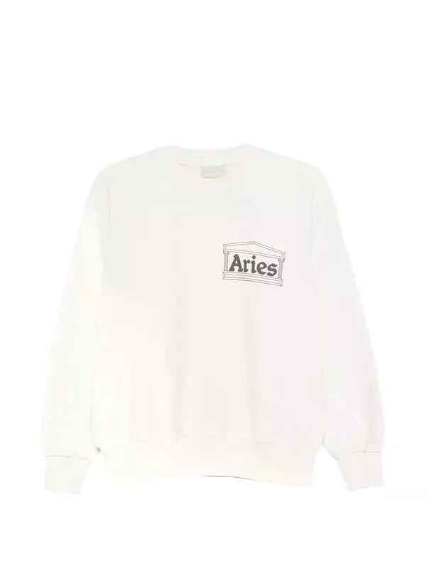 Aries Temple Cotton Sweatshirt - Neutrals