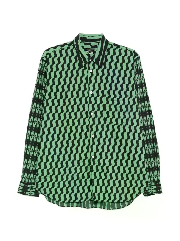 Comme Des Garçons Printed Shirt - Green
