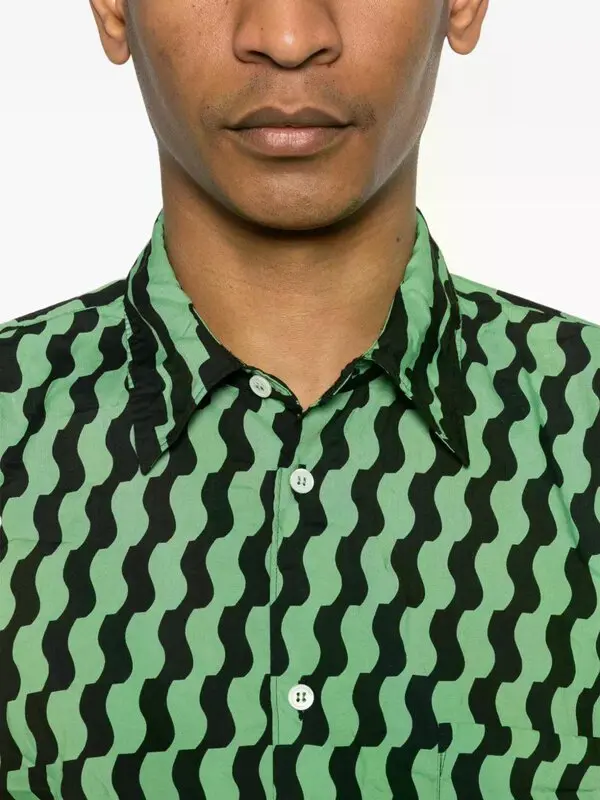 Comme Des Garçons Printed Shirt - Green
