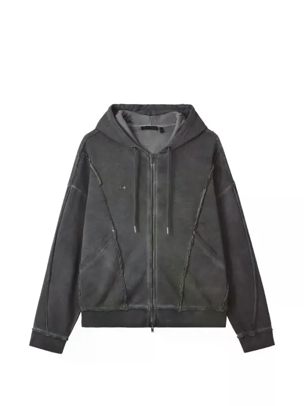 FIVE CM Frayed Zip Hoodie - Grey