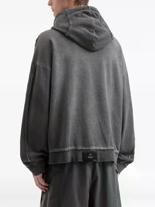 FIVE CM Frayed Zip Hoodie - Grey