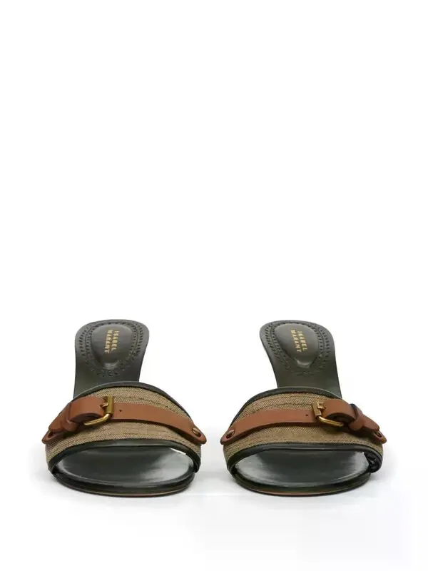 Isabel Marant Étoile Abryel Open-toe Wedge Mules - Green