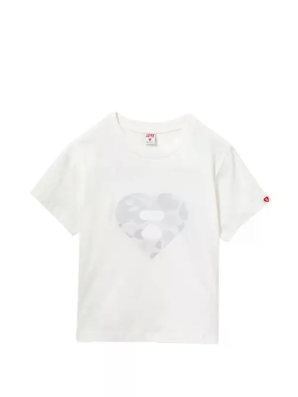 AAPE BY *A BATHING APE Logo-print Crew Neck T-shirt - White