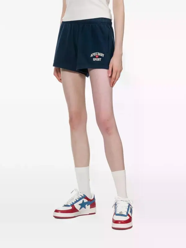 AAPE BY *A BATHING APE Logo-embroidered Shorts - Blue
