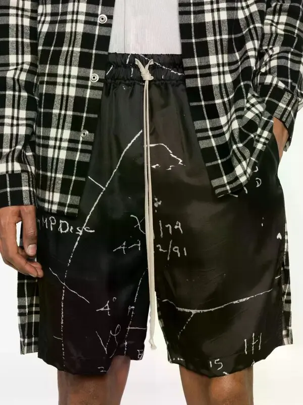 Rick Owens Graphic-print Shorts